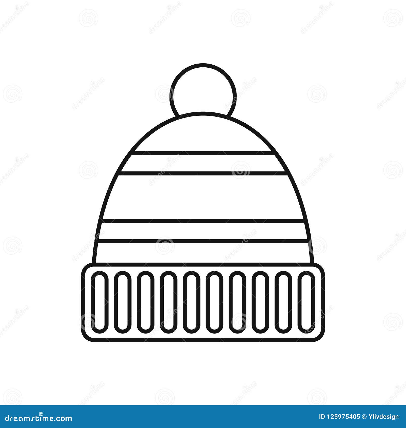 Hat icon, outline style stock illustration. Illustration of child ...