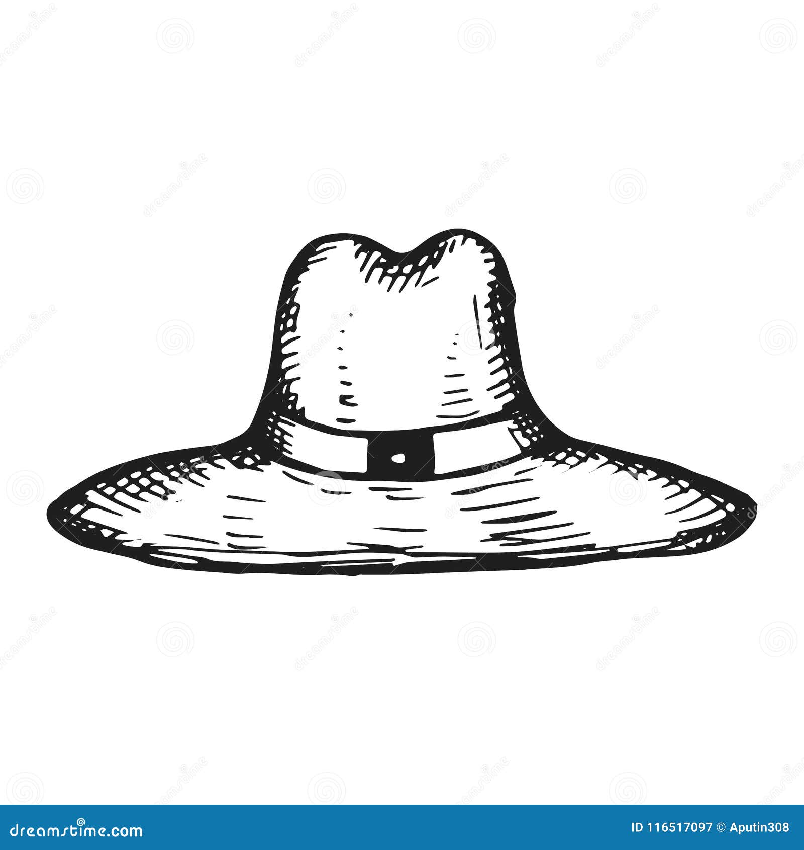 Hat Icon Vector Sketch. Hand Drawing Stock Vector - Illustration of ...