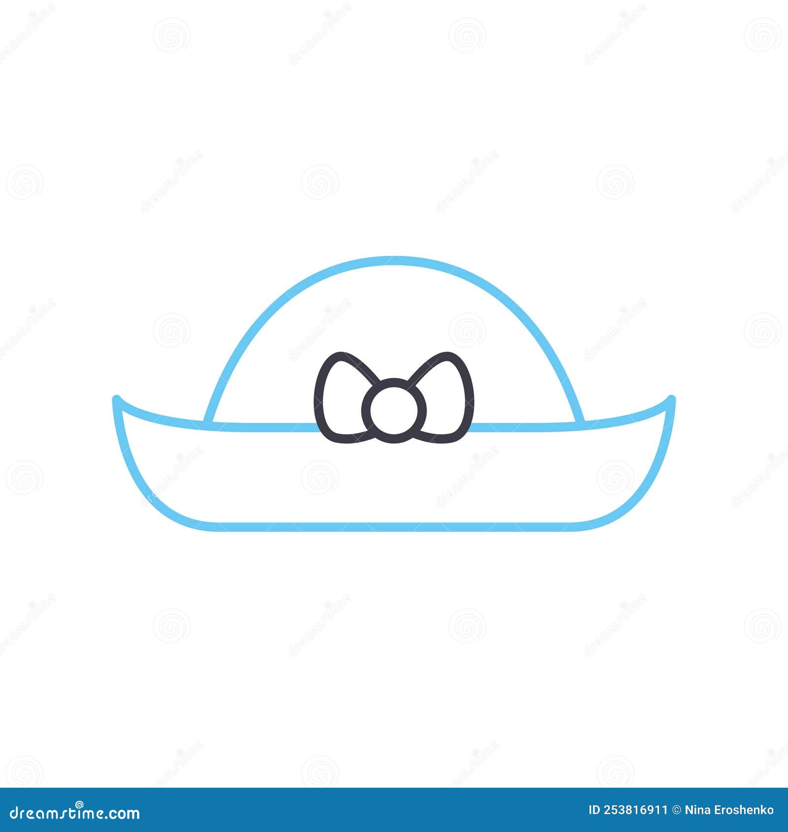 Hat Line Icon, Outline Symbol, Vector Illustration, Concept Sign Stock ...