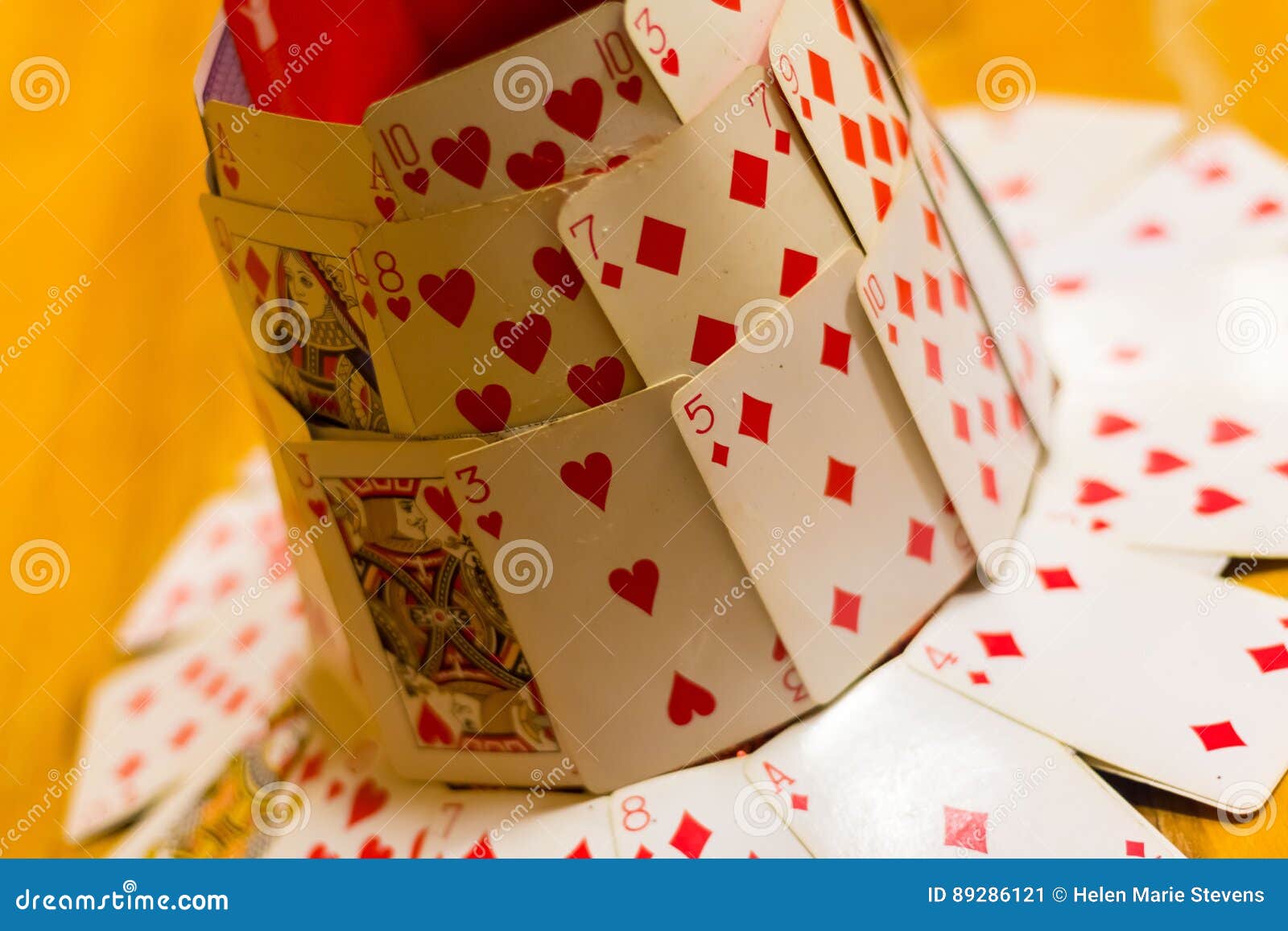 Hat Made Out of Playing Cards Stock Image - Image of rose, gems: 89286121