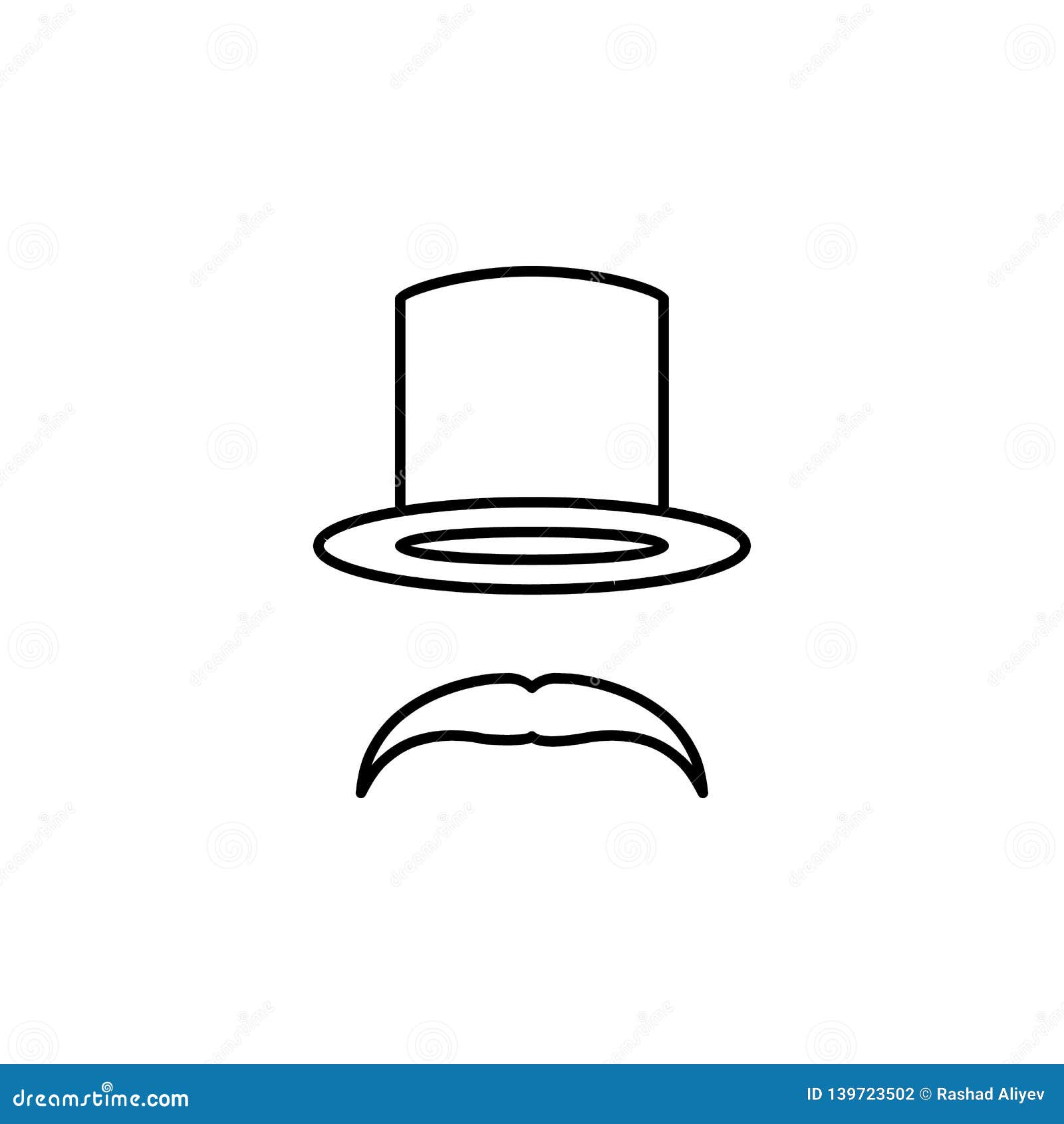 Hat, Magic Mustache Icon. Element of Magic for Mobile Concept and Web ...