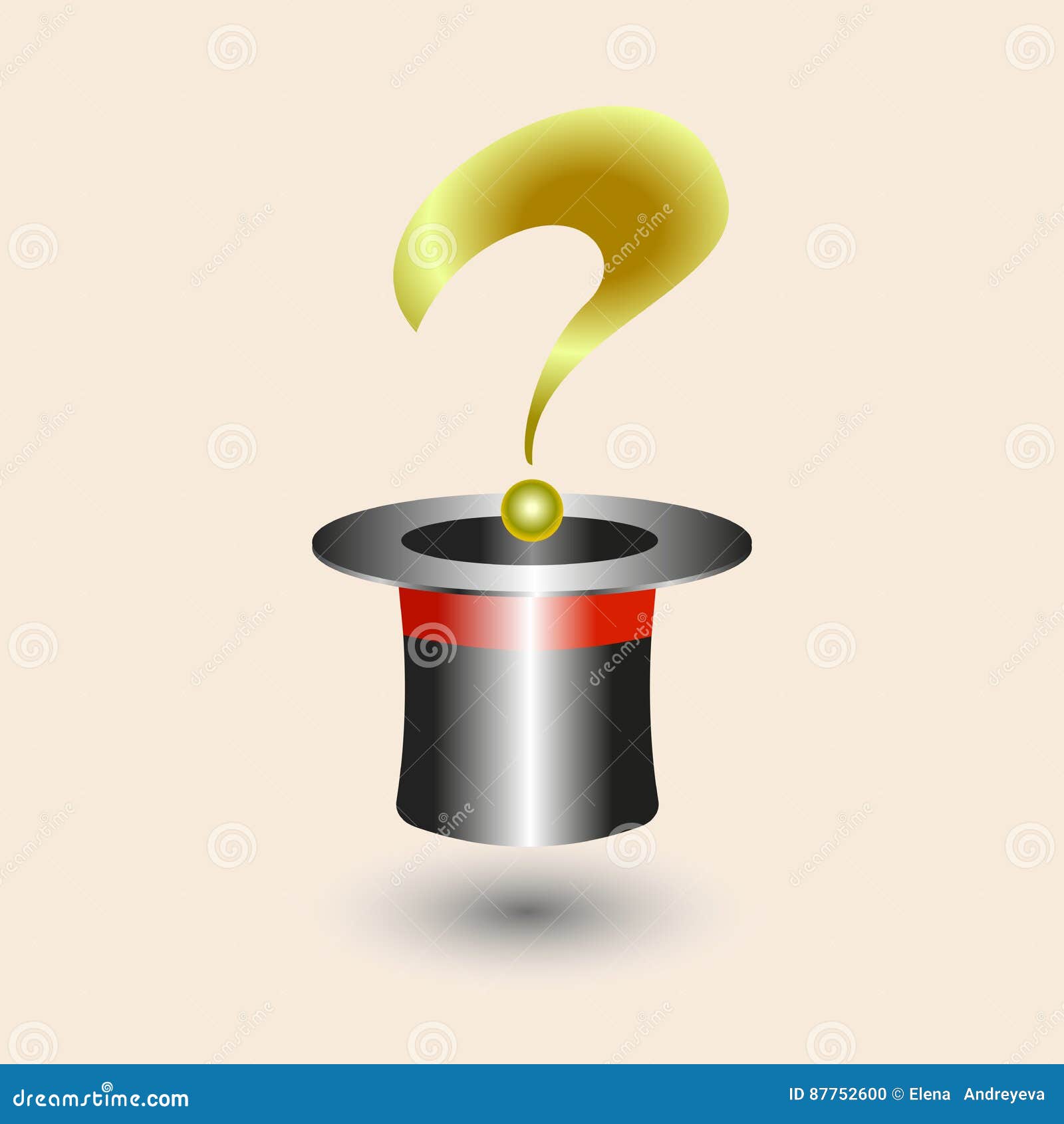 Hat Of The Magician And Question Mark Vector Illustration ...