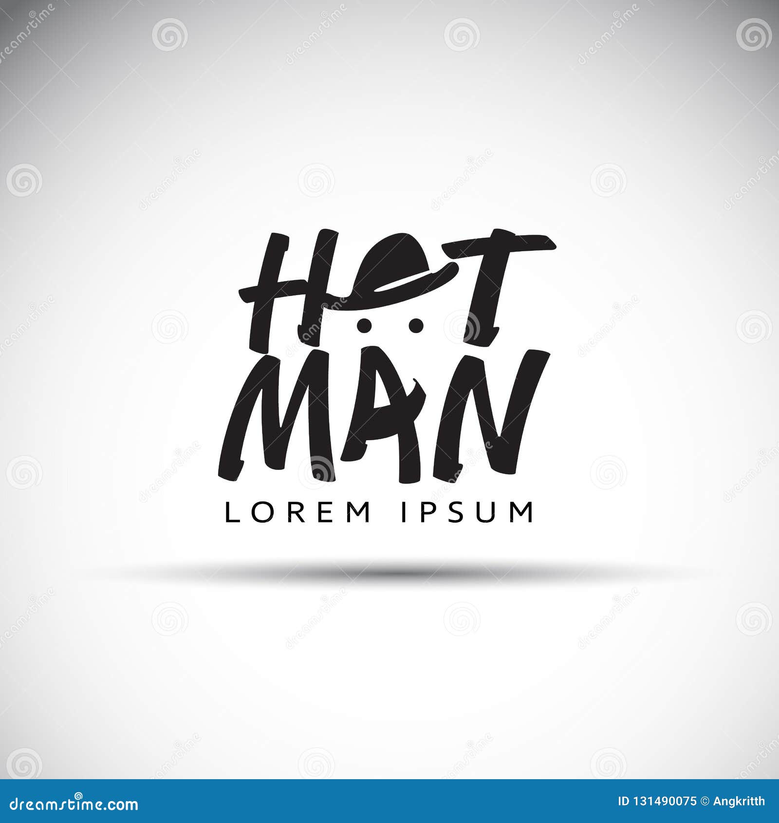 Hat Man Logotype. Typographic of `Hat Man` - Vector Stock Vector ...