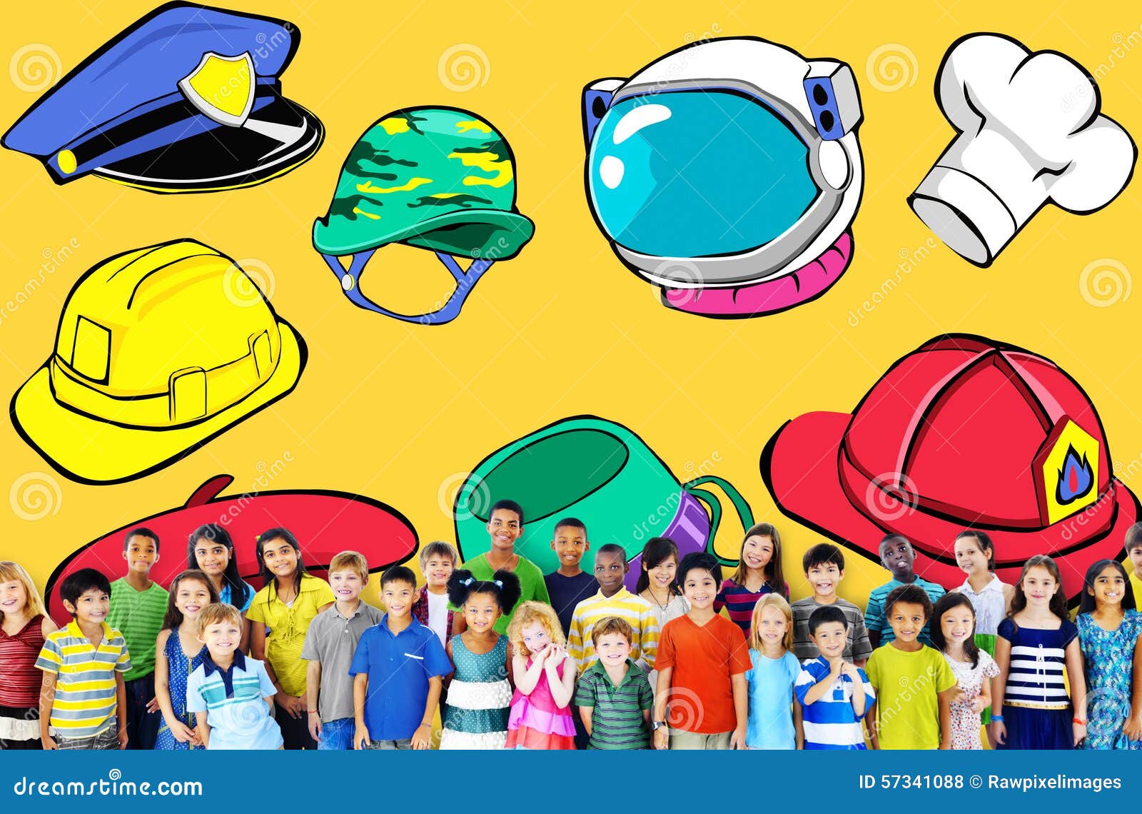 Hat Occupation Dream Job Goal Expertise Concept Stock Illustration ...