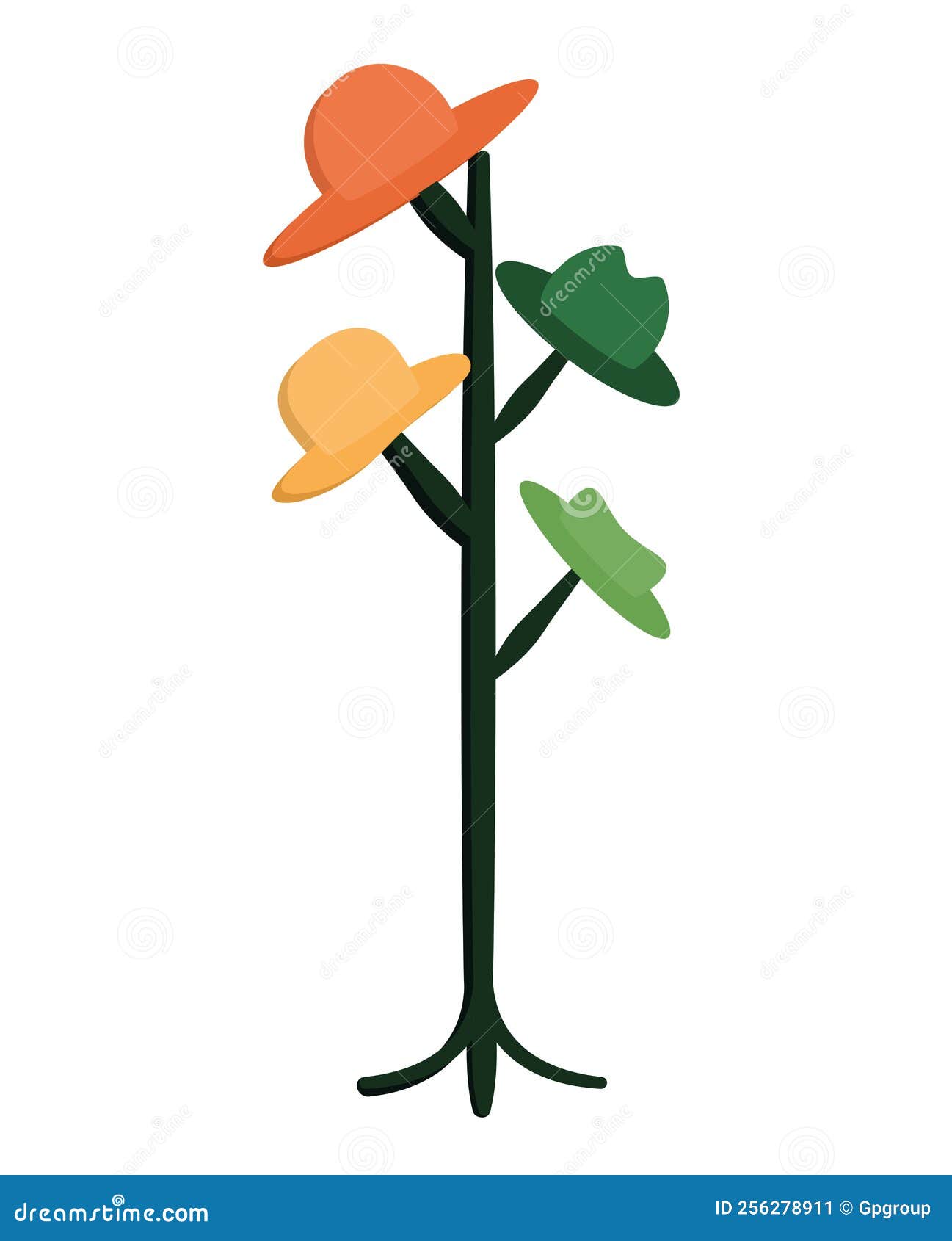 Hat rack design stock vector. Illustration of home, vector - 256278911