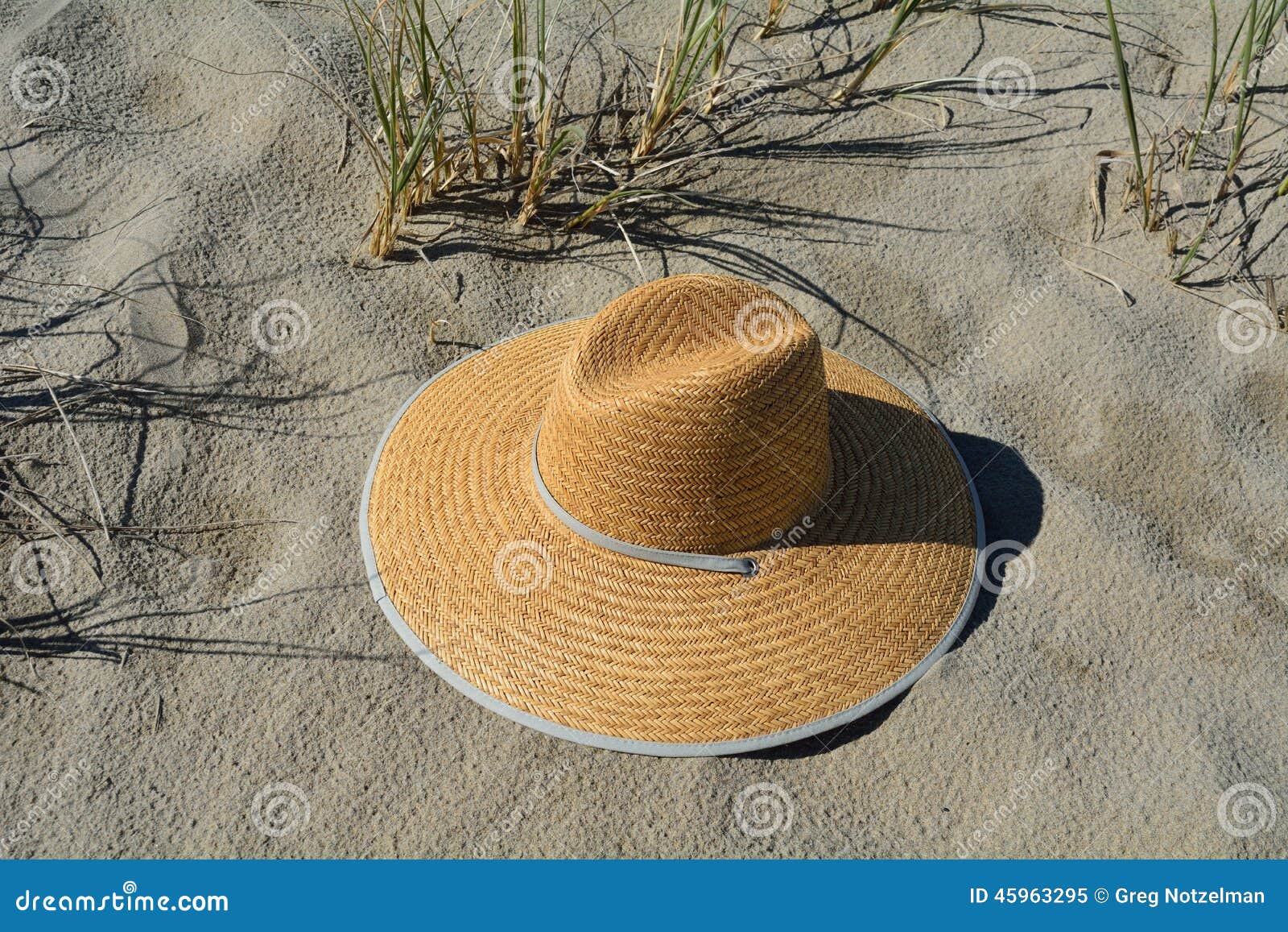 Hat in the sand stock image. Image of ocean, dune, hats - 45963295
