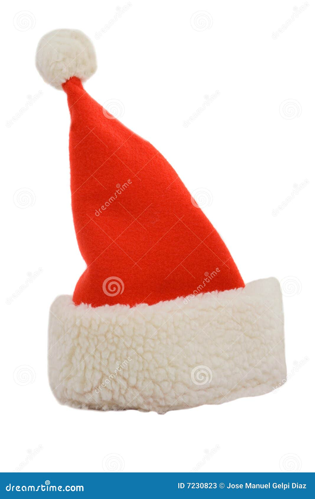 Hat of Santa Claus Isolated on White Stock Image - Image of costume ...