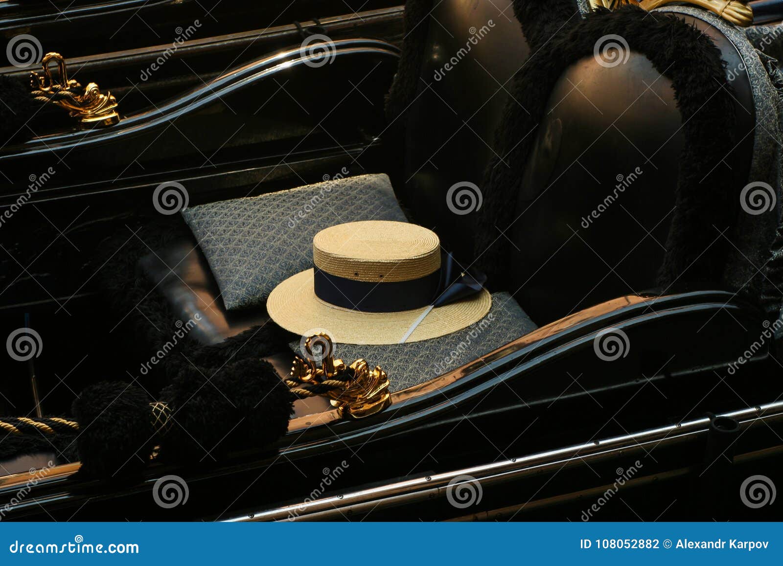 Hat on the Seat in the Gondola Stock Photo - Image of beautiful ...