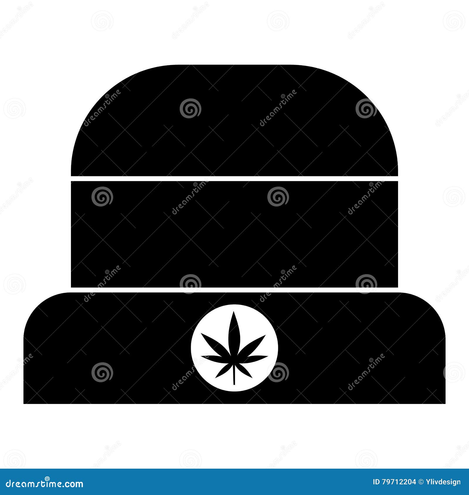 Hat with Sign Cannabis Icon, Simple Style Stock Vector - Illustration ...