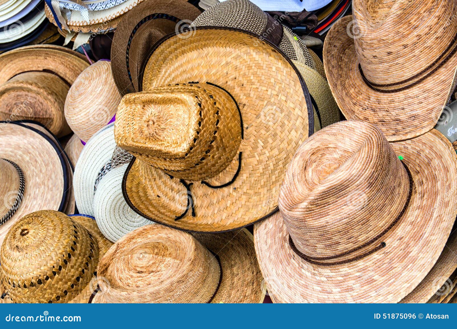 Hat Stack stock photo. Image of white, straw, color, stack - 51875096