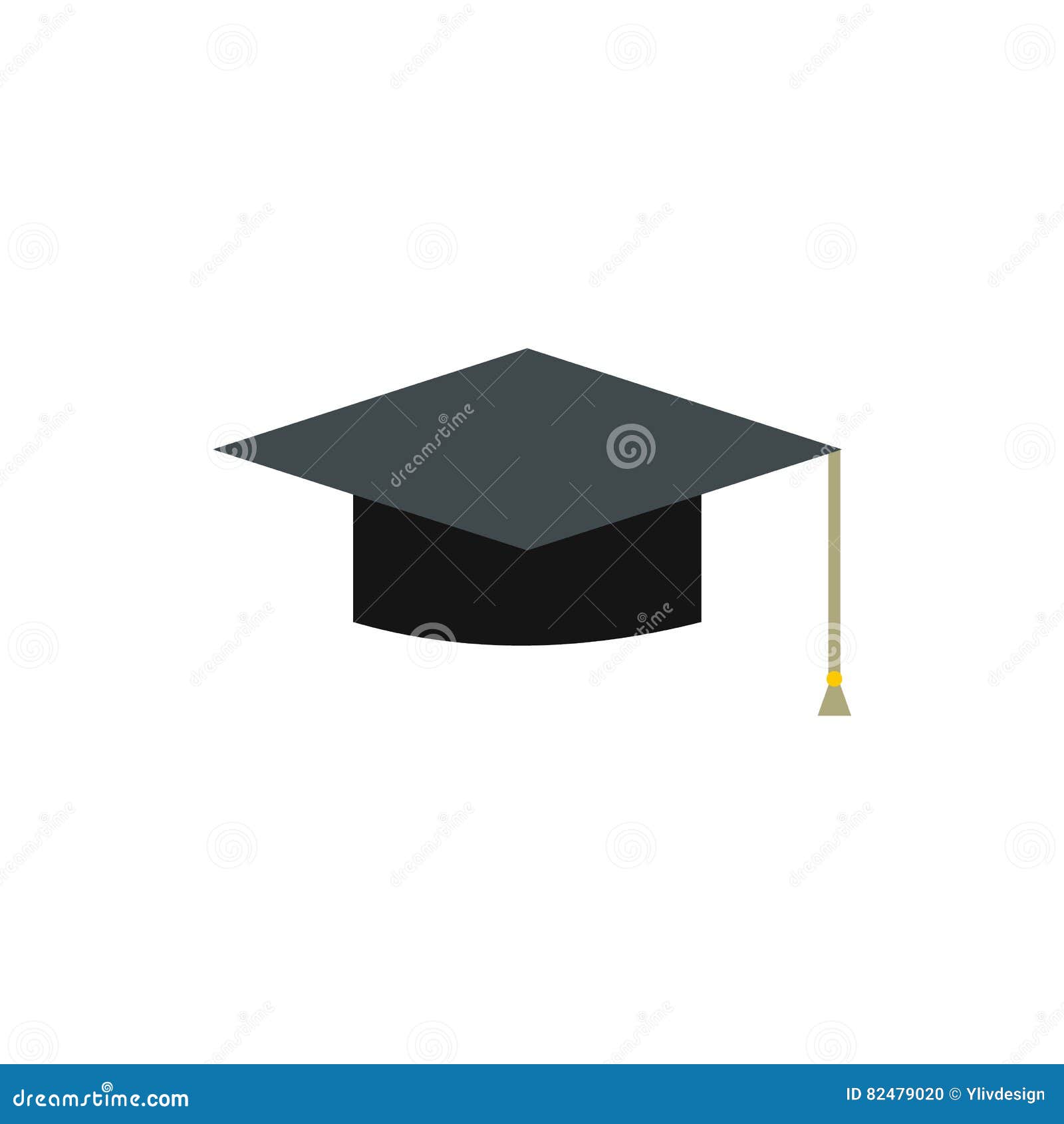 Hat Student Icon, Flat Style Stock Vector - Illustration of isolated ...