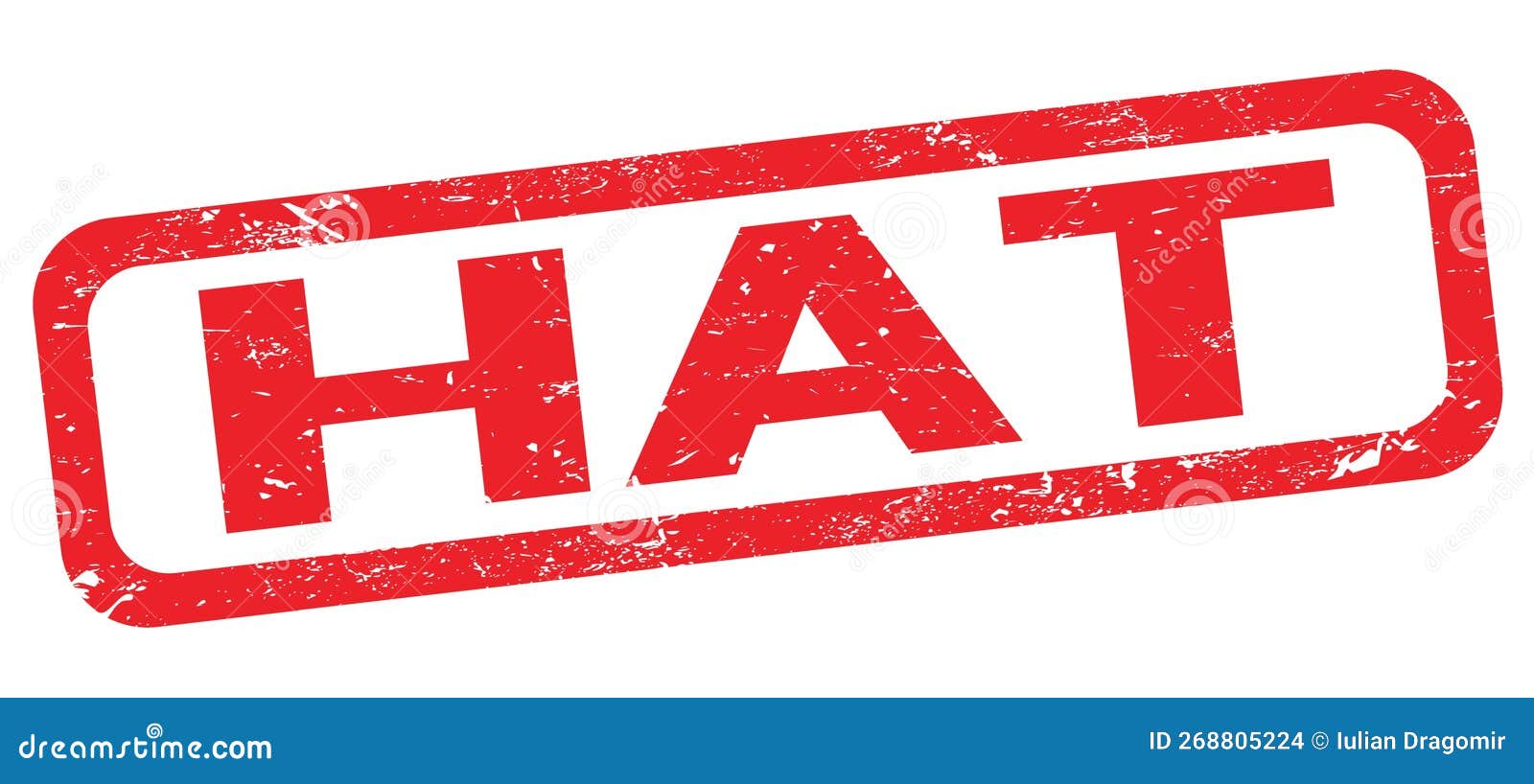HAT Text Written on Red Rectangle Stamp Stock Illustration ...