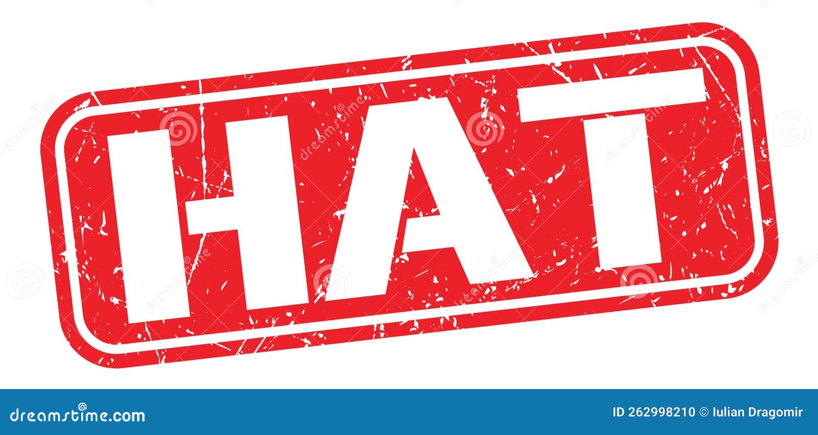 HAT Text Written on Red Stamp Sign Stock Illustration - Illustration of ...