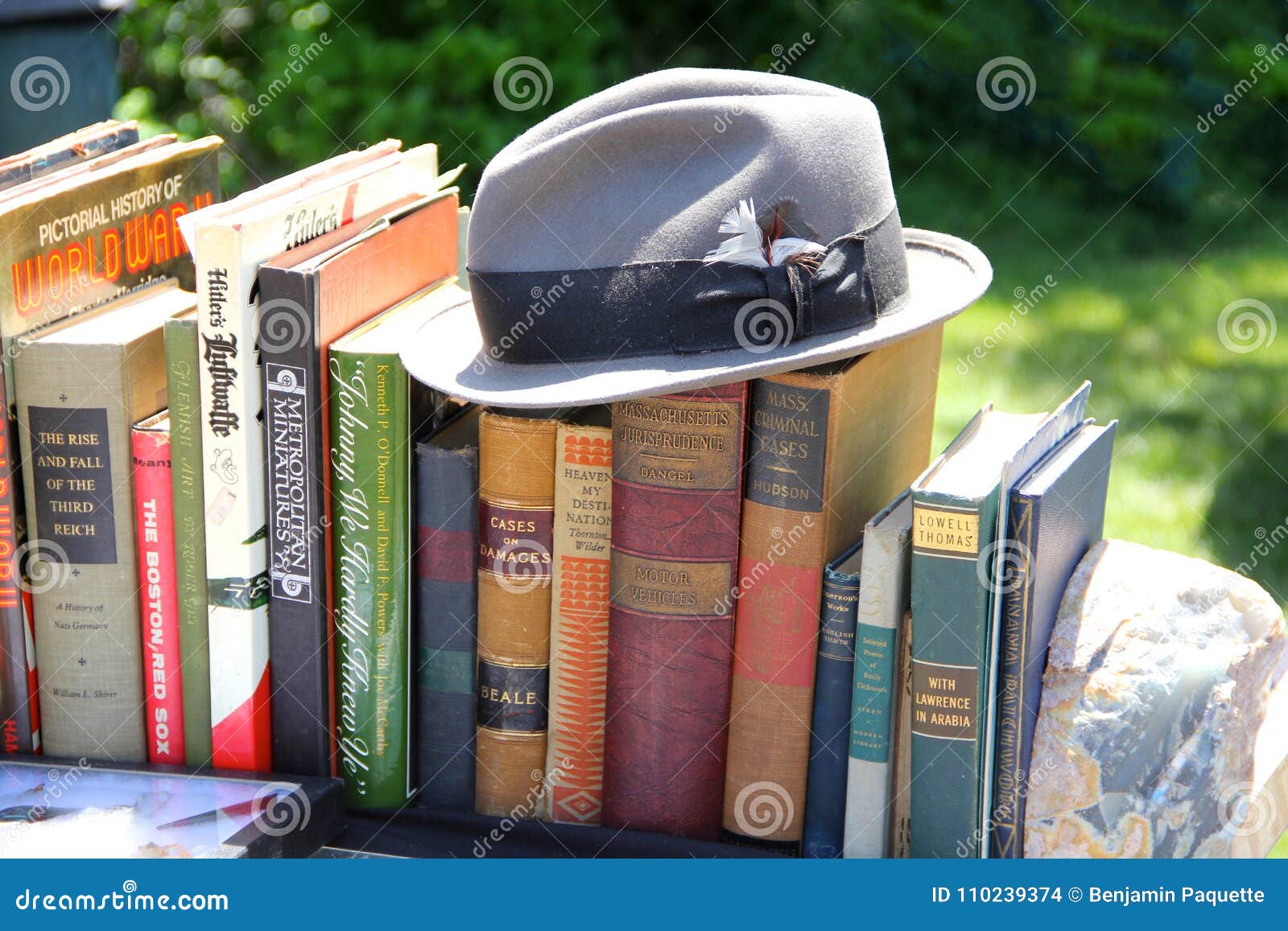 Hat on top of books editorial stock image. Image of books - 110239374