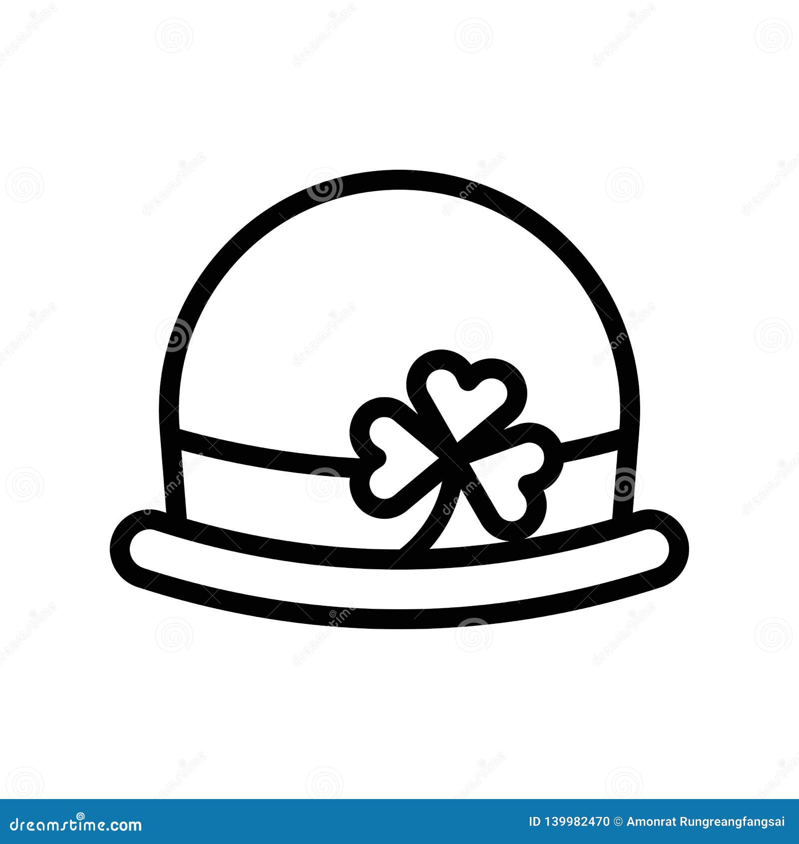 Hat Vector, Feast of Saint Patrick Line Icon Stock Vector ...