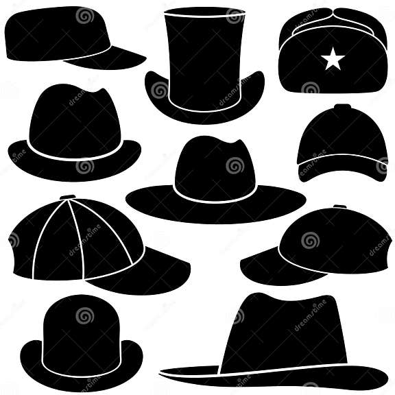 Hat stock vector. Illustration of textile, vector, black - 48371501