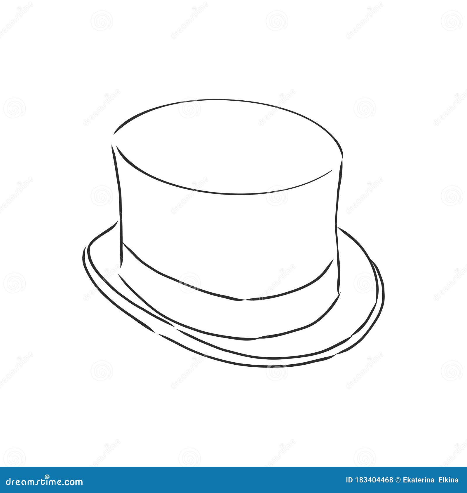 Hat Vector Illustration Sketches Template. Hat, Vector Sketch ...