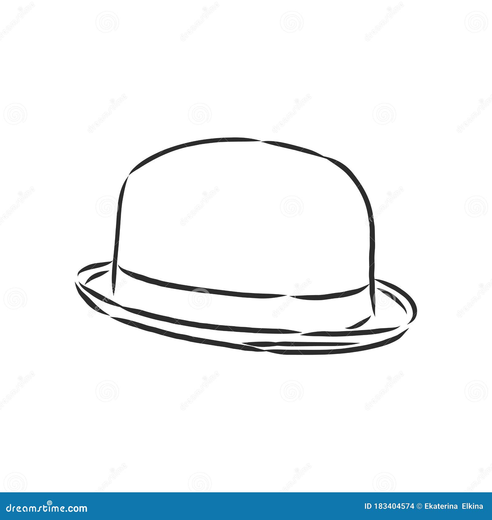 Hat Vector Illustration Sketches Template. Hat, Vector Sketch ...