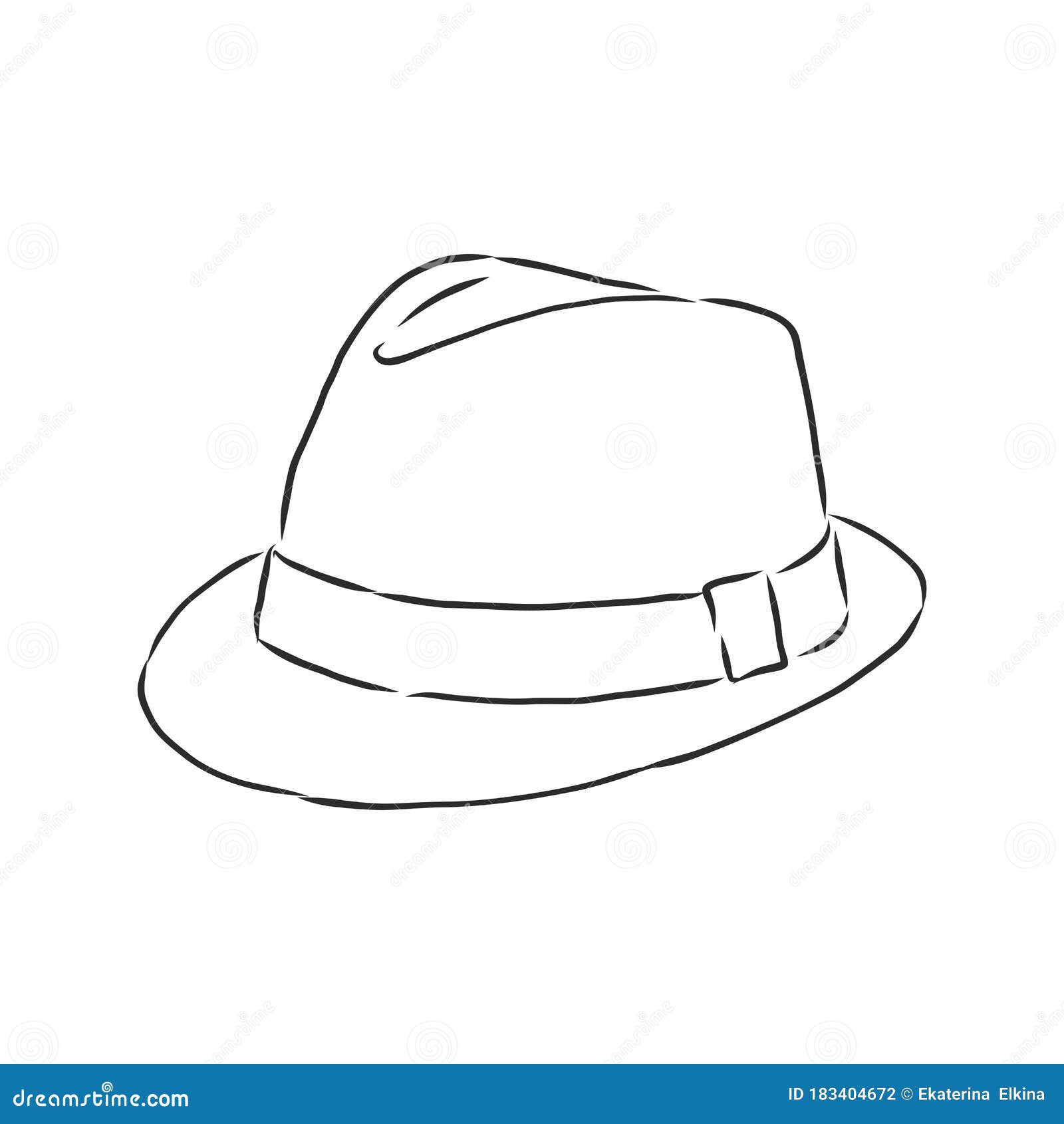 Hat Vector Illustration Sketches Template. Hat, Vector Sketch ...