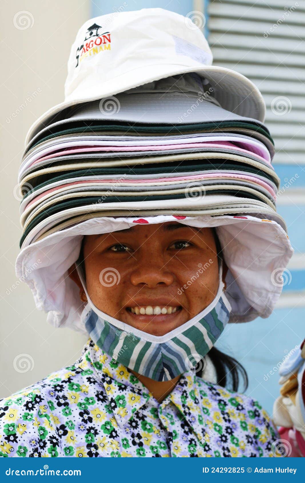 Hat Vendor editorial image. Image of vendor, vietnam - 24292825