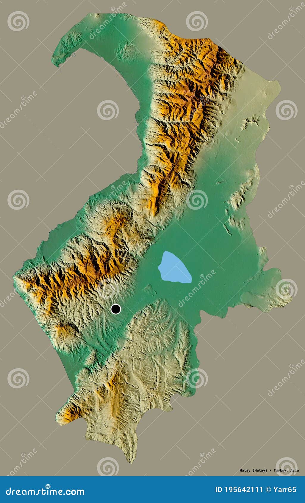 Hatay, Province of Turkey, on Solid. Relief Stock Illustration ...