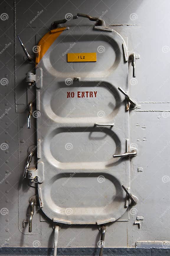 Hatch Access on a Military Navy Ship Stock Photo - Image of battleship ...