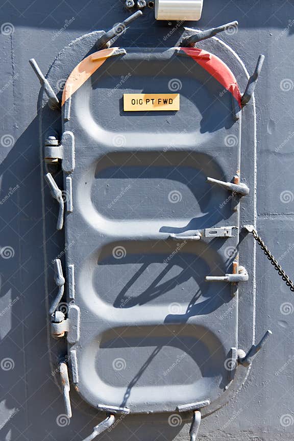 Hatch Access on a Military Navy Ship Stock Image - Image of gray ...