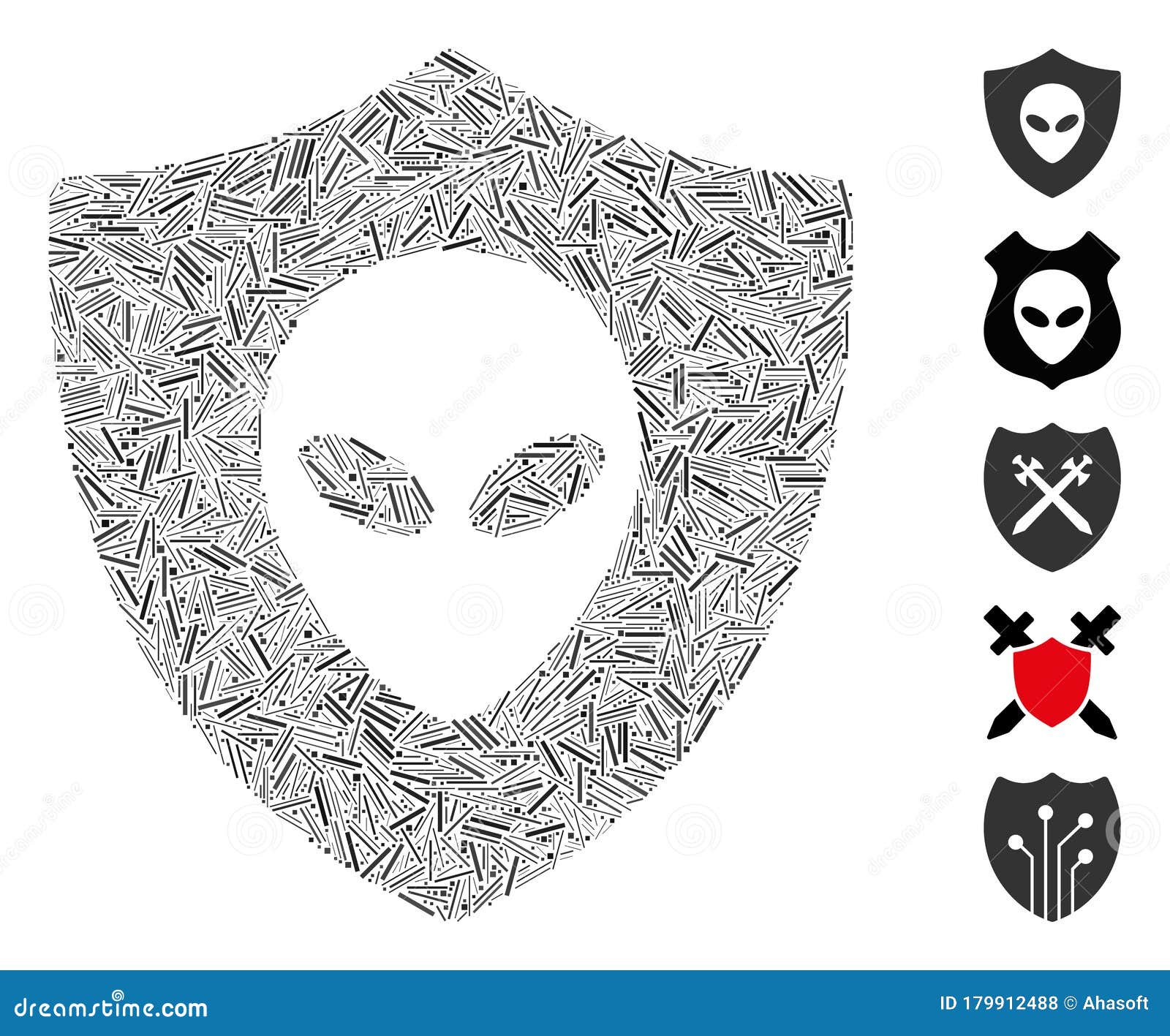 Hatch Alien Protection Icon Vector Mosaic Stock Illustration ...