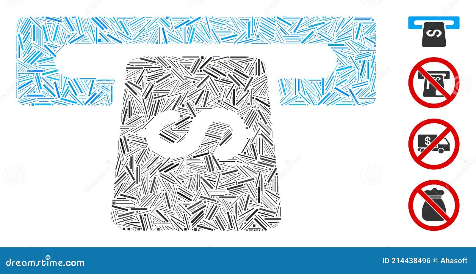 Hatch Banking Machine Icon Vector Collage Stock Vector - Illustration ...