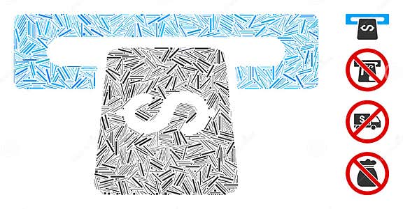 Hatch Banking Machine Icon Vector Collage Stock Vector - Illustration ...