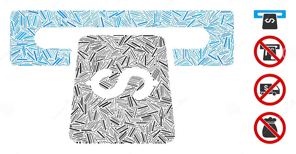 Hatch Banking Machine Icon Vector Collage Stock Vector - Illustration ...