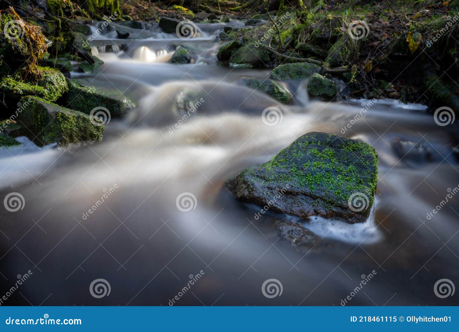 Hatch Brook Waterfall Flows Down the West Pennine Moors in Brinscall ...