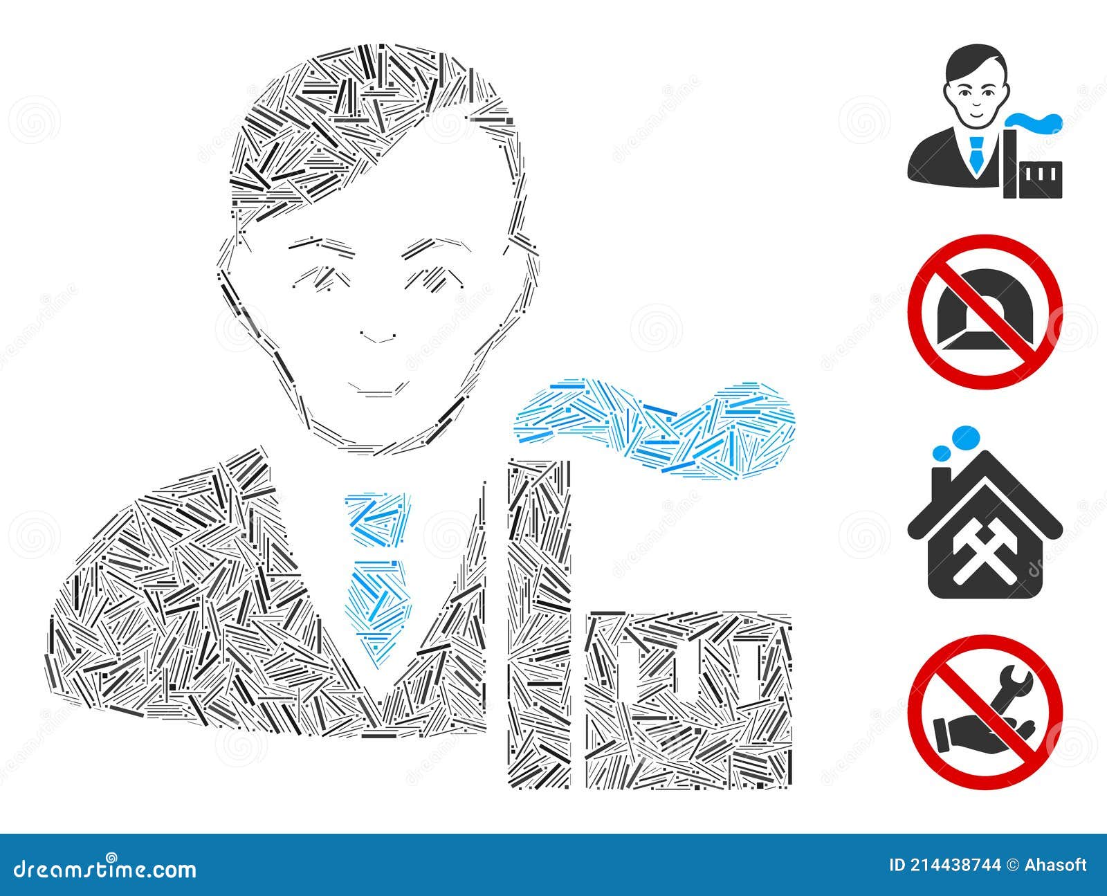 Hatch Capitalist Oligarch Icon Vector Collage | CartoonDealer.com ...