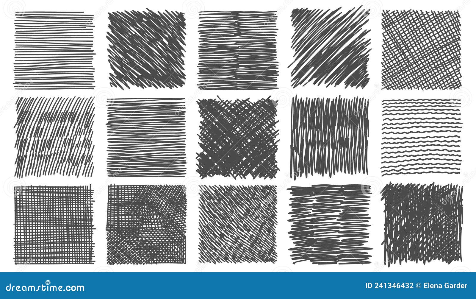 Hatch Clipart. Scribble Sketch Pencil Texture. Scratch Pen Grunge Shape ...