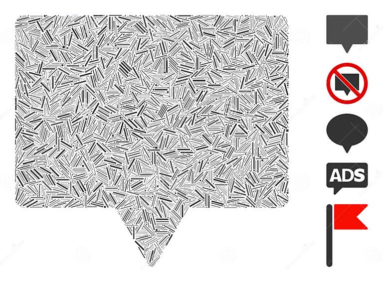 Hatch Collage Banner Icon stock illustration. Illustration of random ...