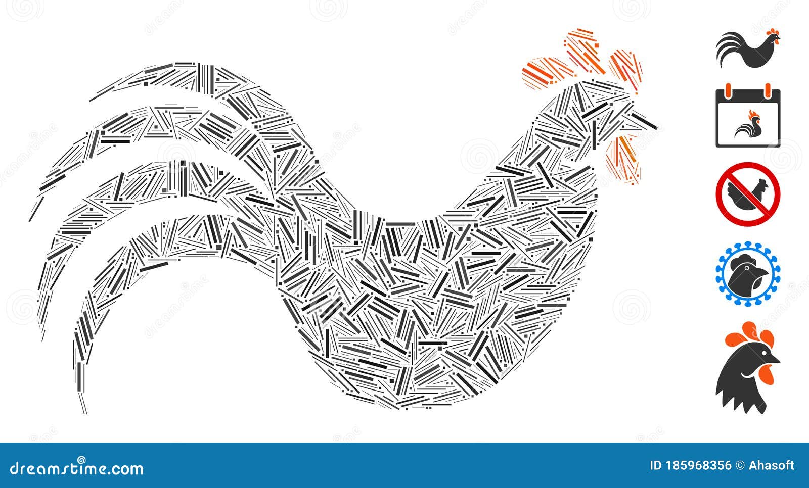 Hatch Collage Chicken Icon stock illustration. Illustration of ...