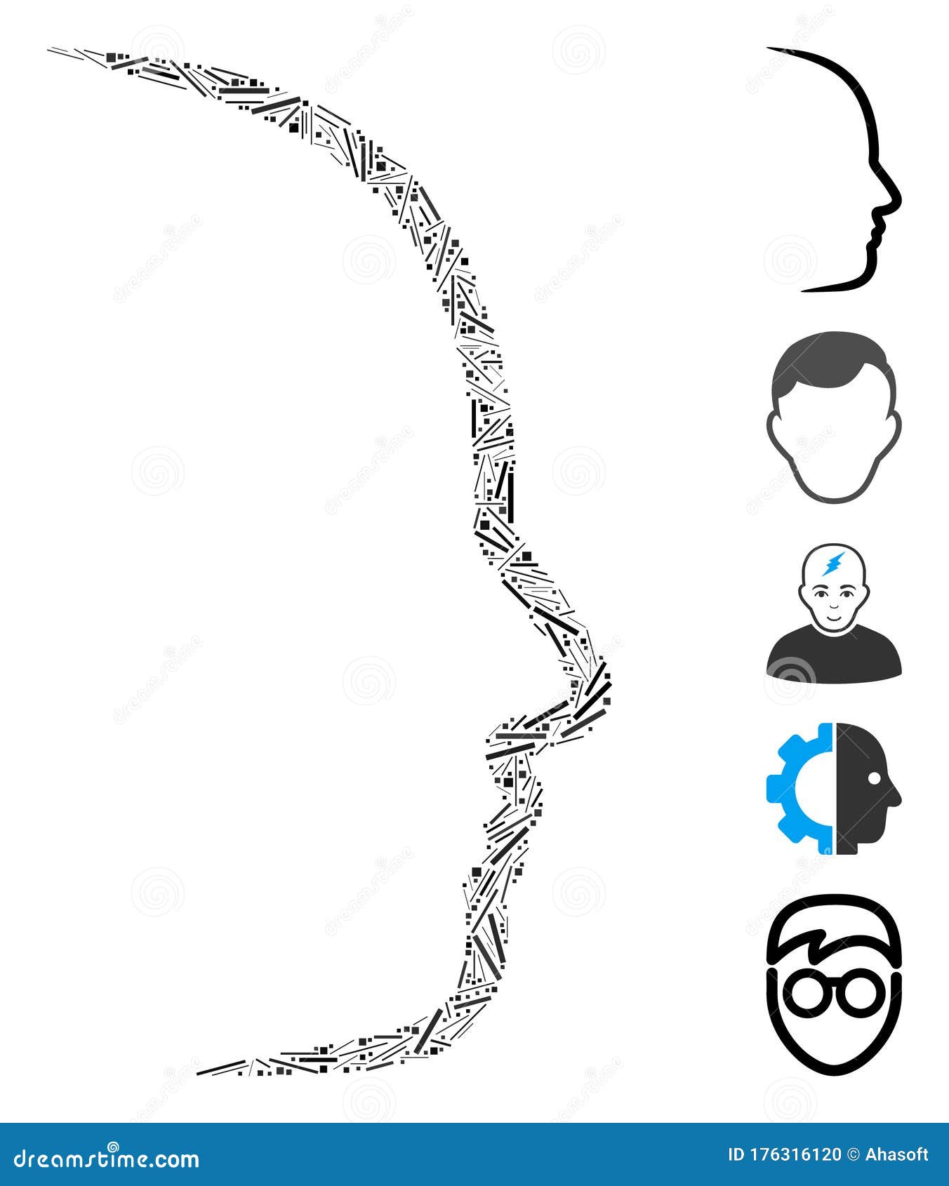 The Contour Of The Face And Hair Of An Abstract Watercolor Scrolls ...