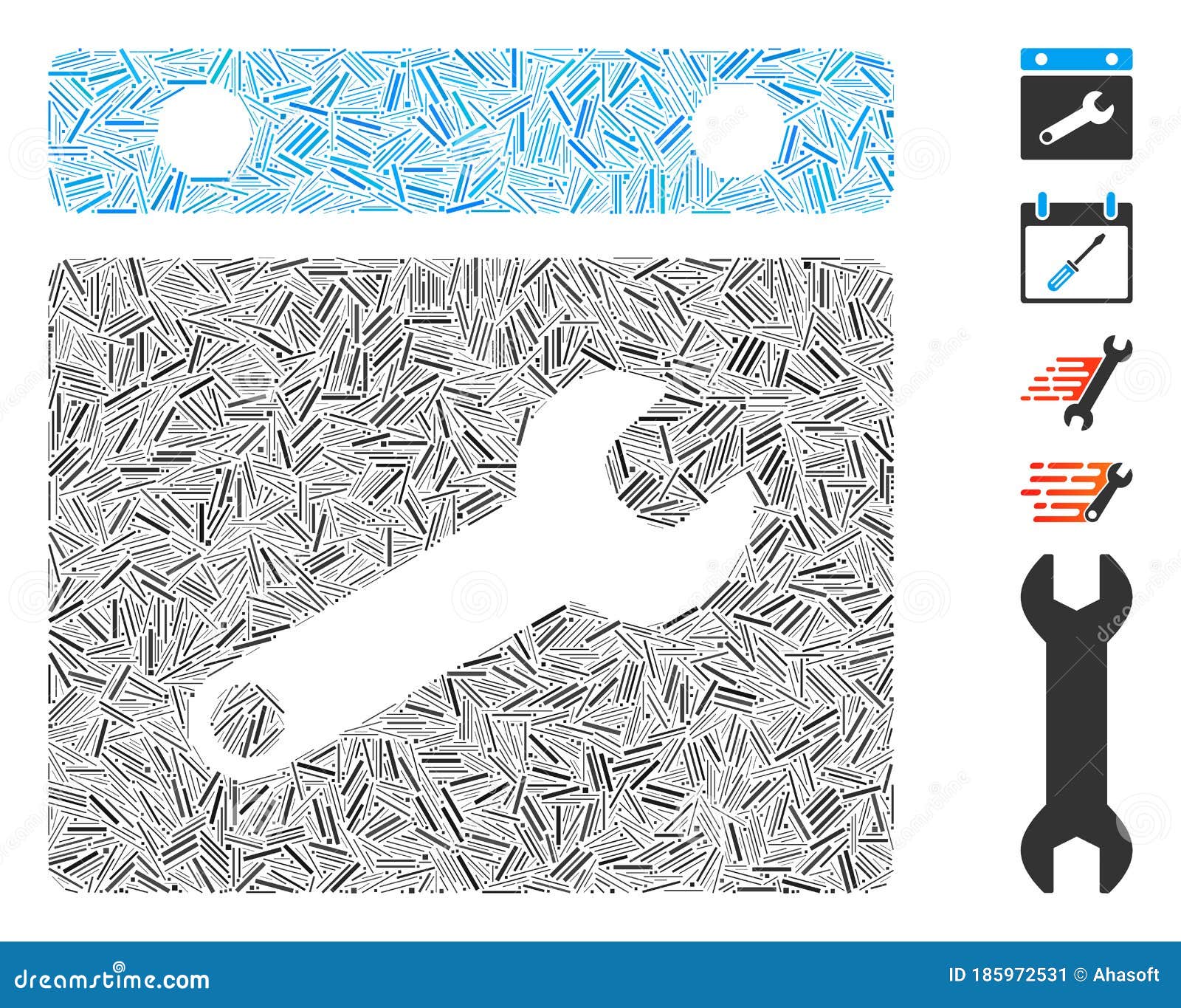 Hatch Collage Date Options Icon Stock Illustration - Illustration of ...