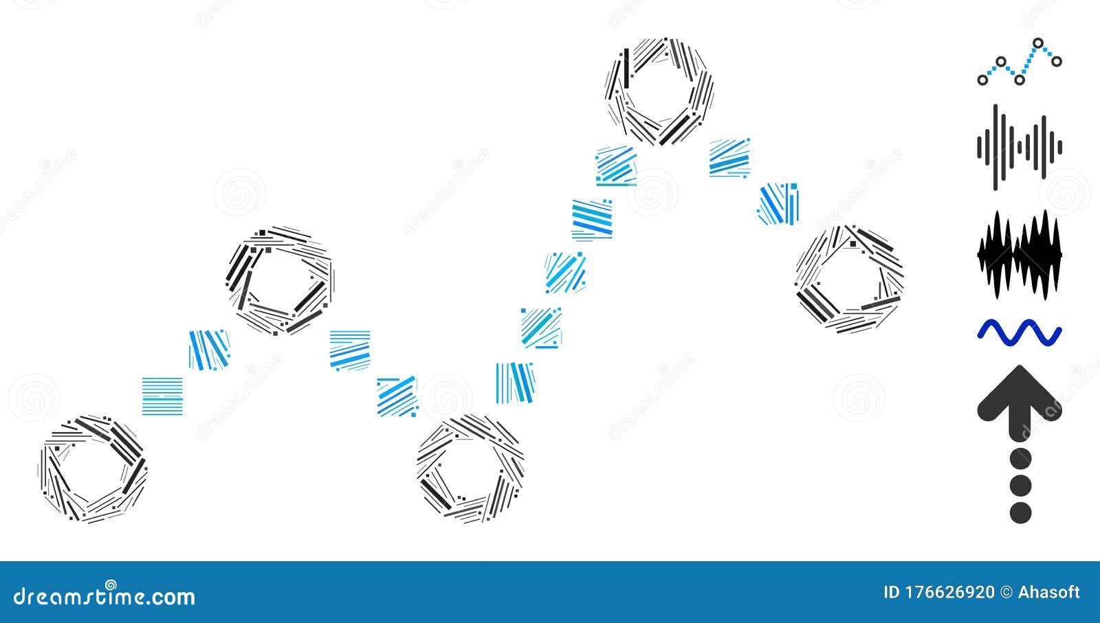 Hatch Collage Dotted Line Icon Stock Illustration - Illustration of ...