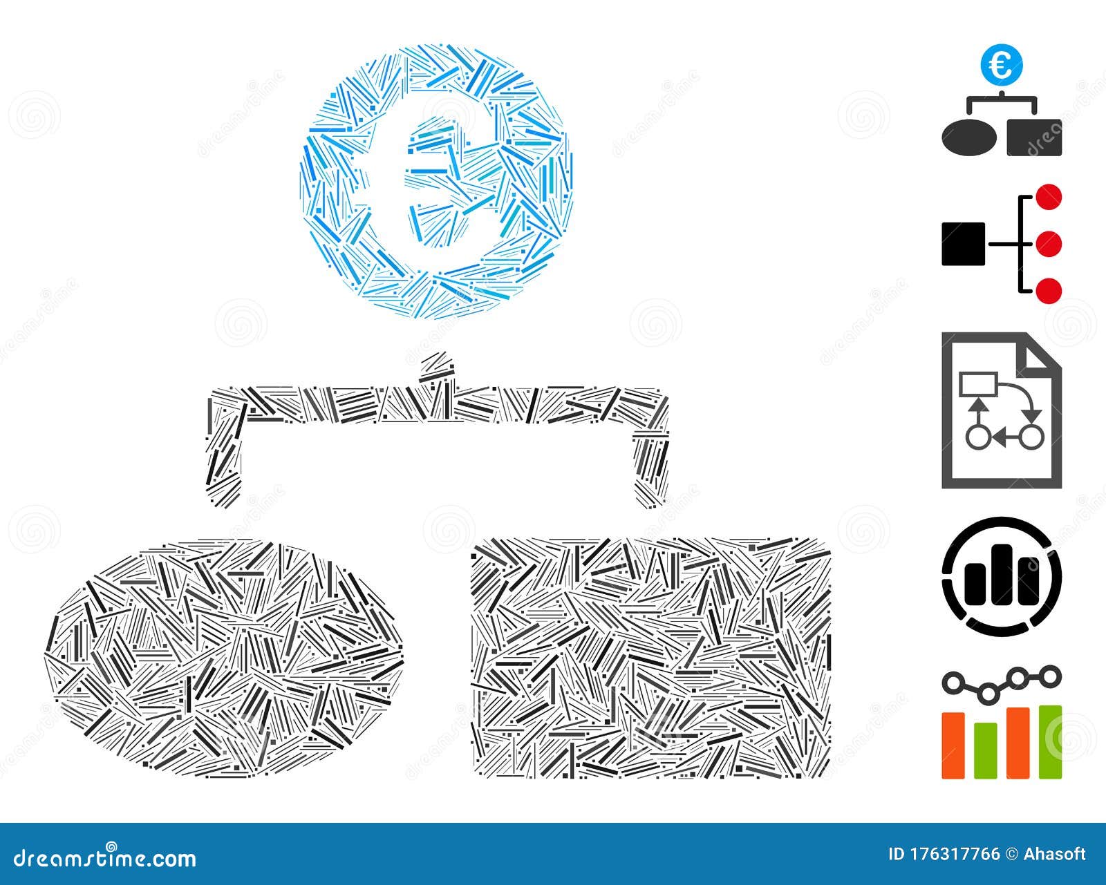 Hatch Collage Euro Flow Chart Icon Stock Illustration - Illustration of ...