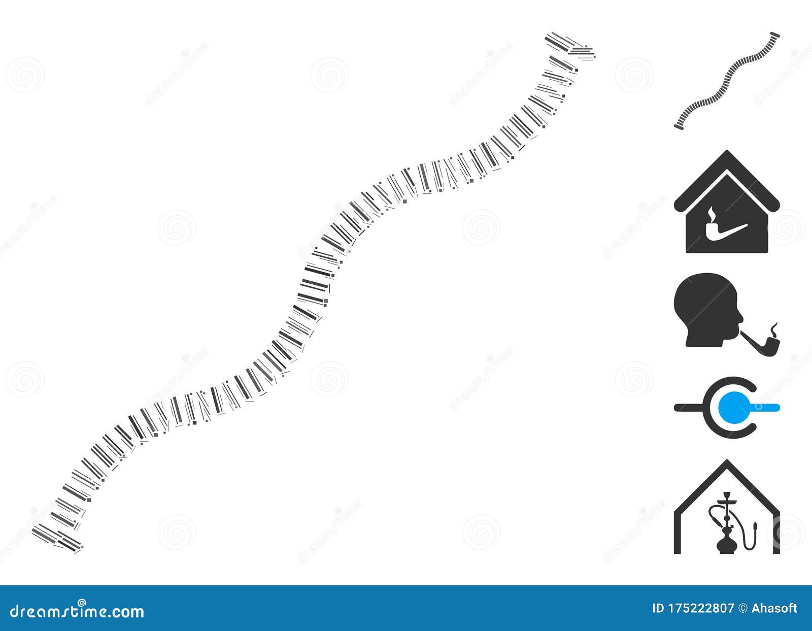 Hatch Collage Flexible Pipe Icon Stock Illustration - Illustration of ...