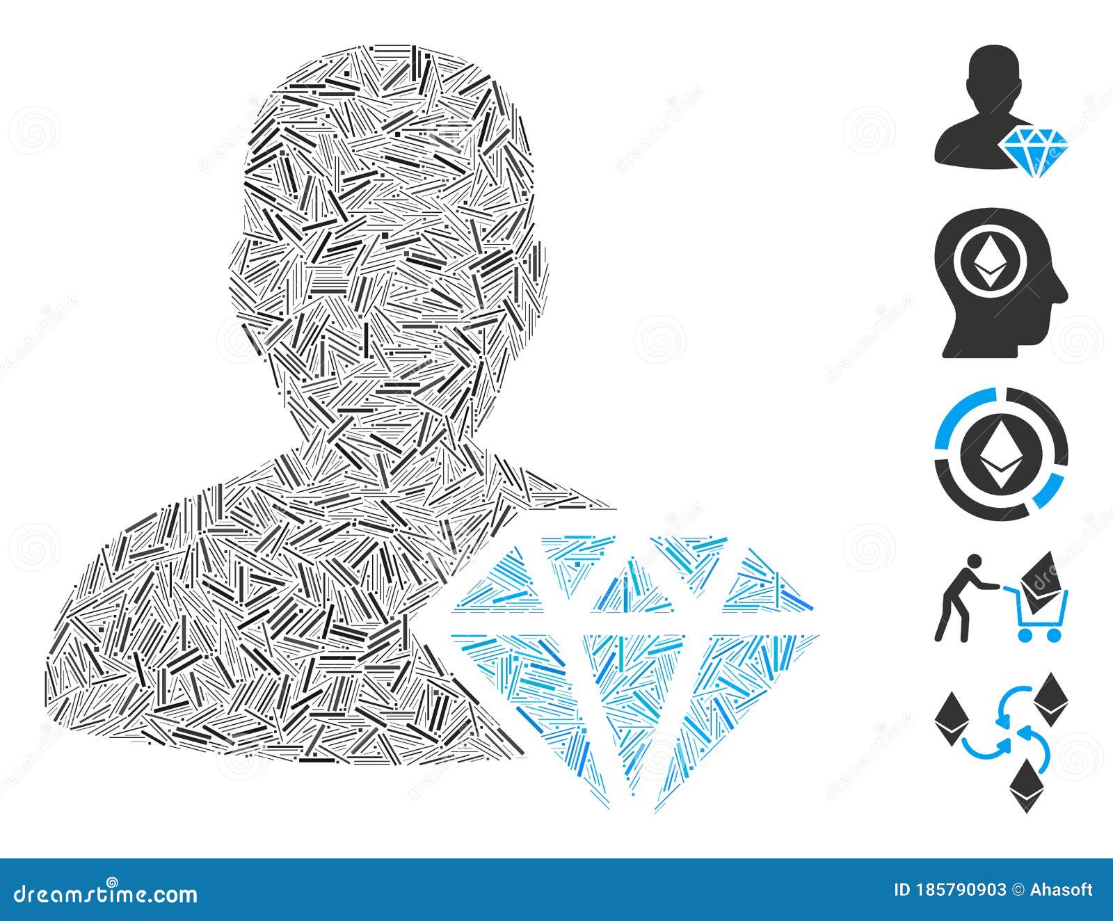 Hatch Collage Goldsmith Icon Stock Illustration - Illustration of jewel ...