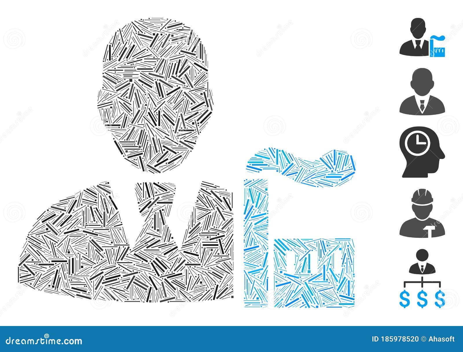 Hatch Capitalist Oligarch Icon Vector Collage | CartoonDealer.com ...