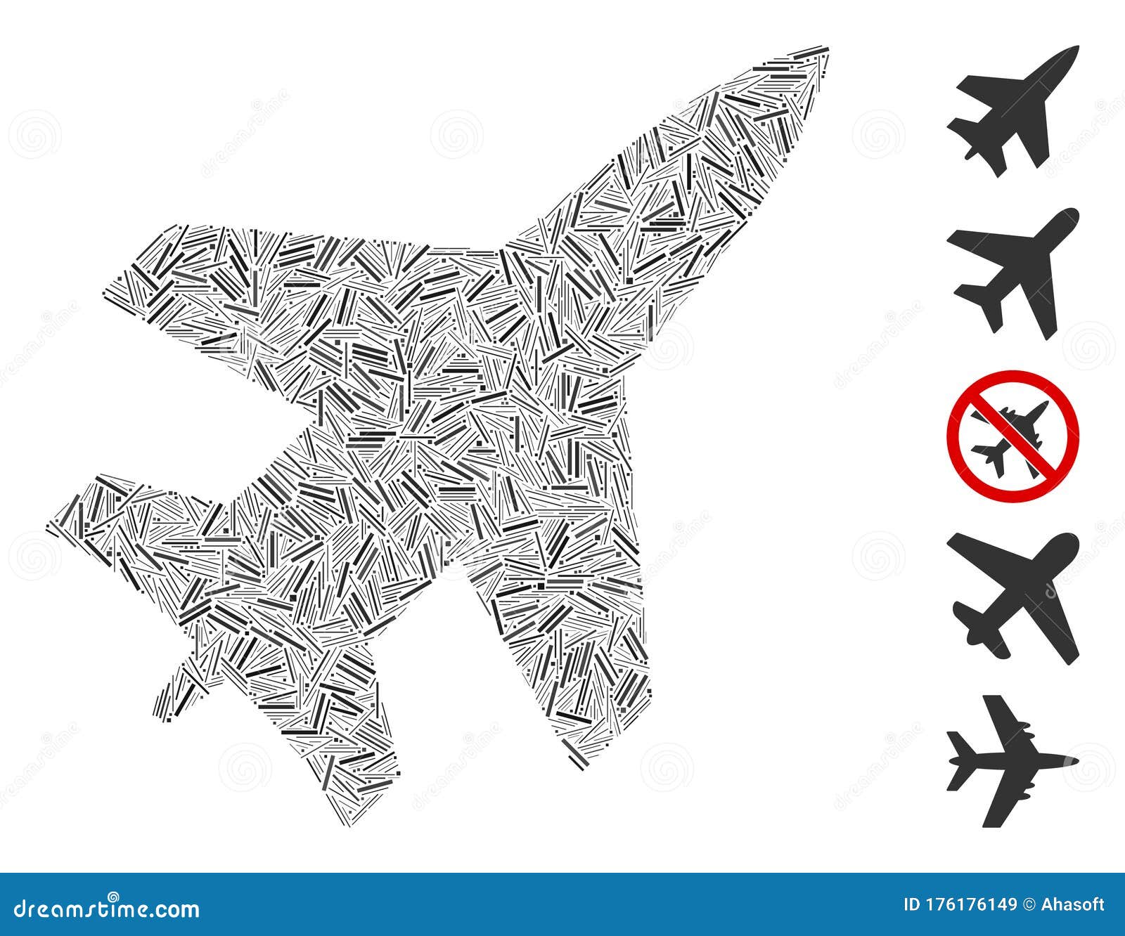 Hatch Collage Jet Fighter Icon Stock Illustration - Illustration of ...