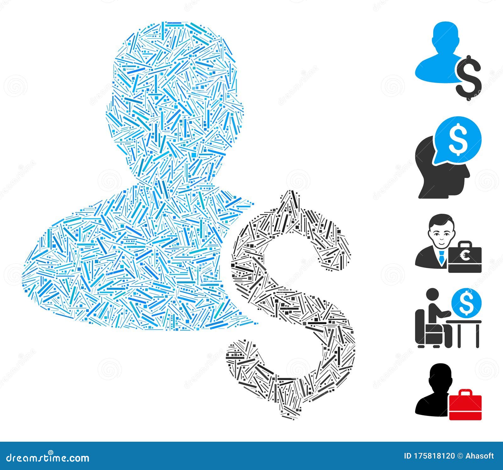 Hatch Capitalist Oligarch Icon Vector Collage | CartoonDealer.com ...