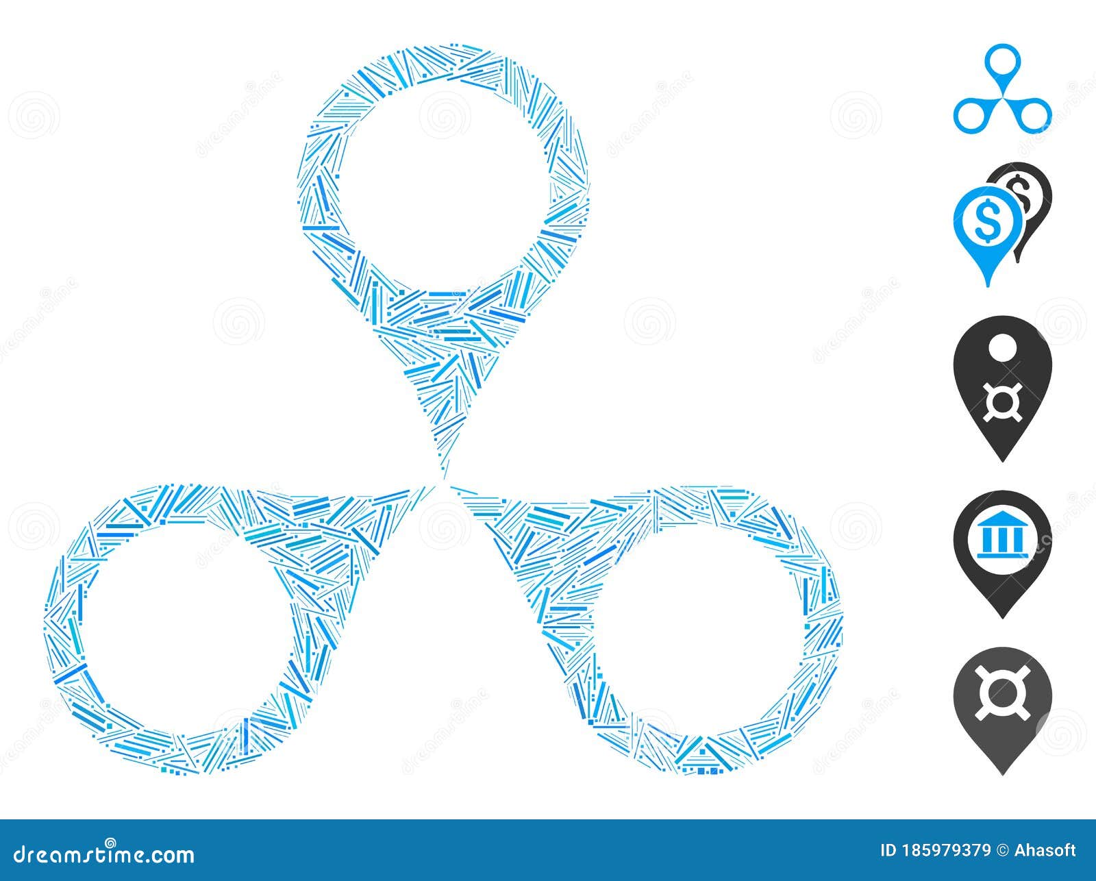 Hatch Map Markers Icon Vector Collage Royalty-Free Stock Photo ...