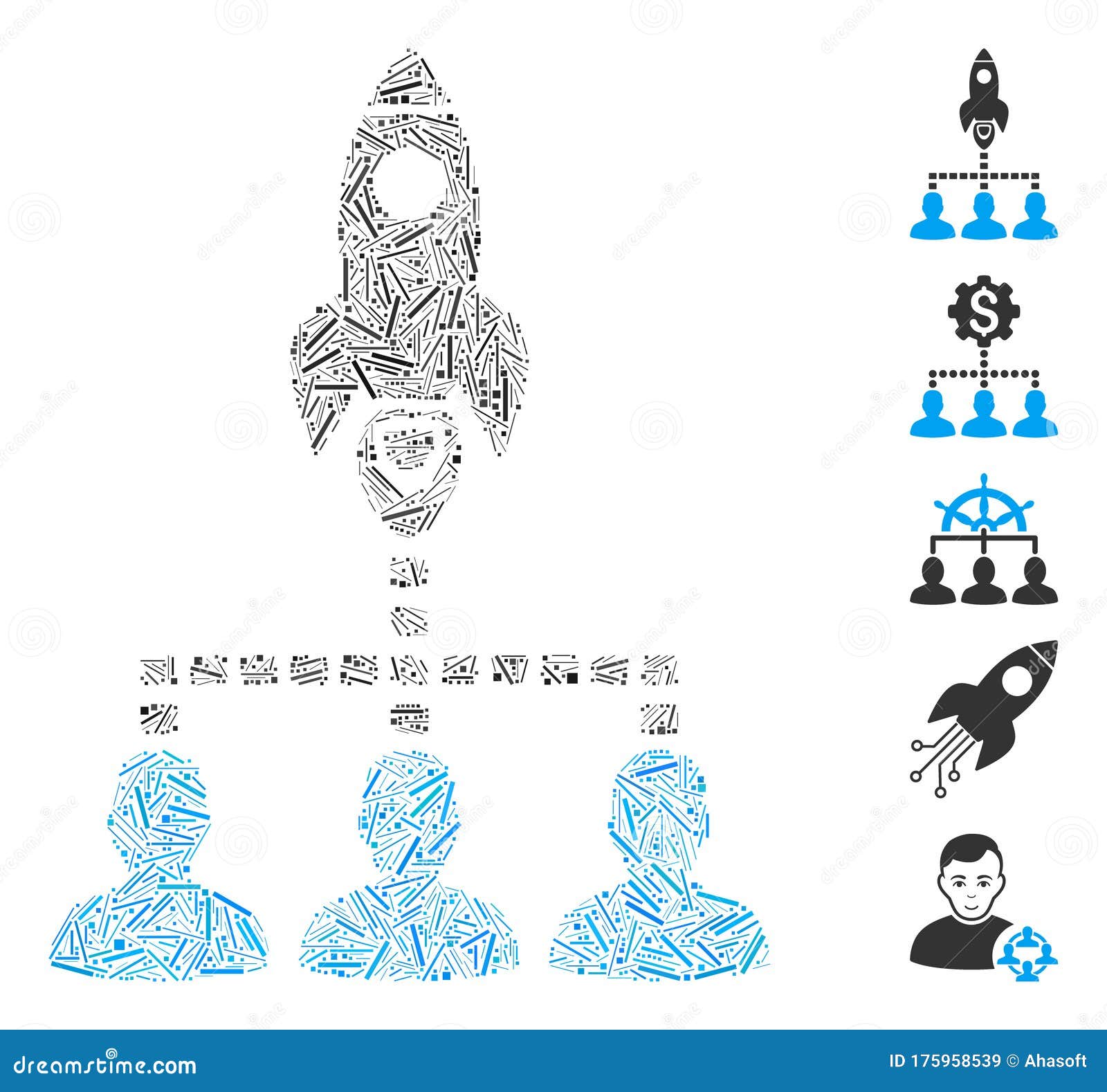 Hatch Space Shuttle Icon Vector Collage | CartoonDealer.com #214441104