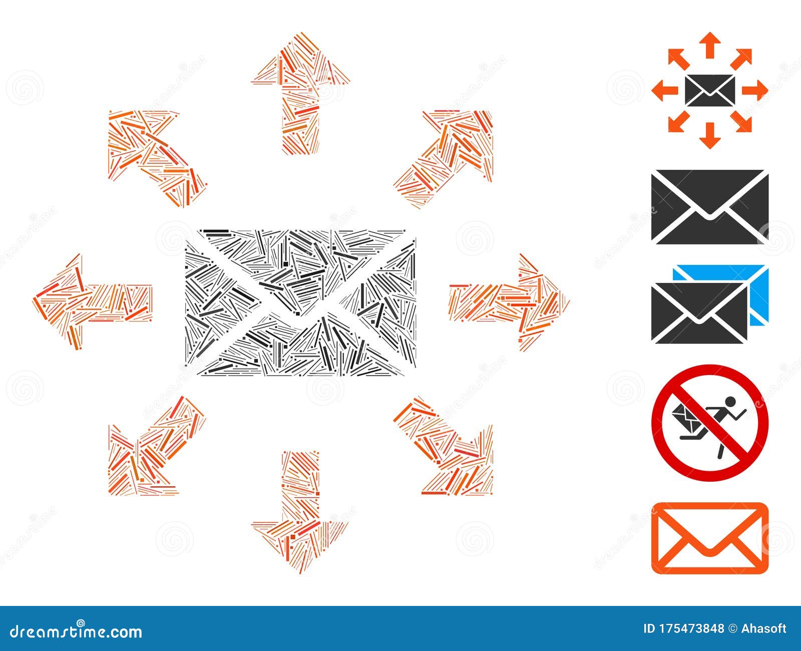 Hatch Collage Send Spam stock illustration. Illustration of combination ...