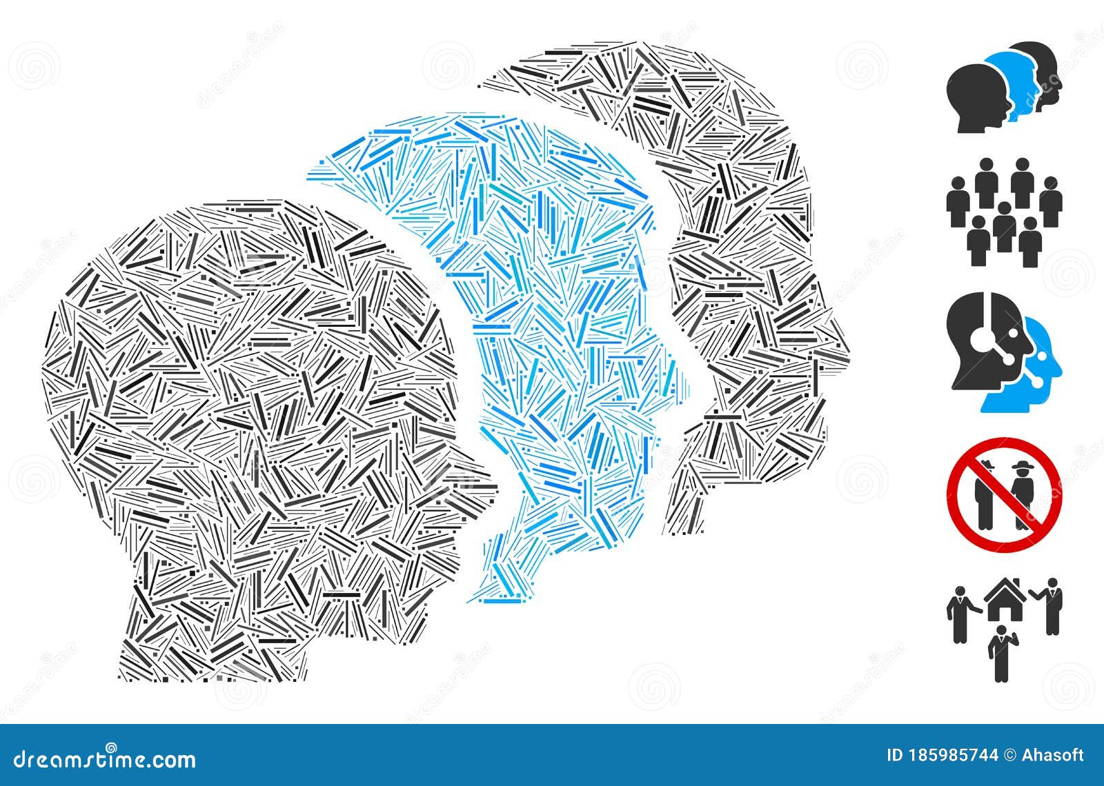 Hatch Collage User Group Icon Stock Illustration - Illustration of ...