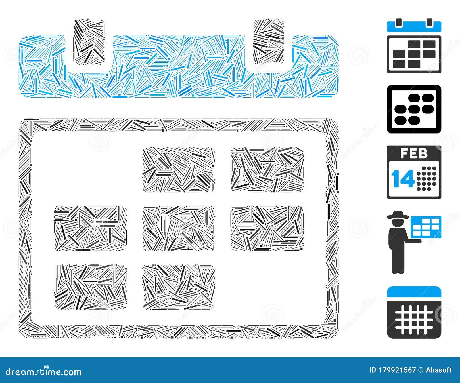 Hatch Month Calendar Icon Vector Collage Stock Illustration ...